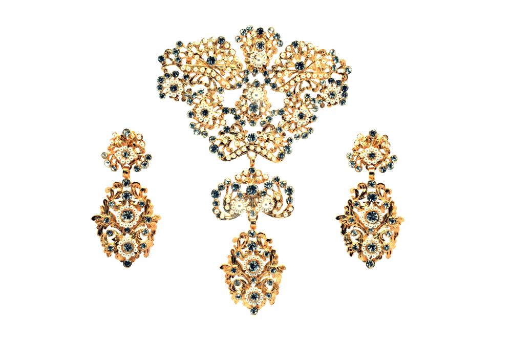 Aderezo Roseta en oro - L'U i Dos Indumentaria Valenciana